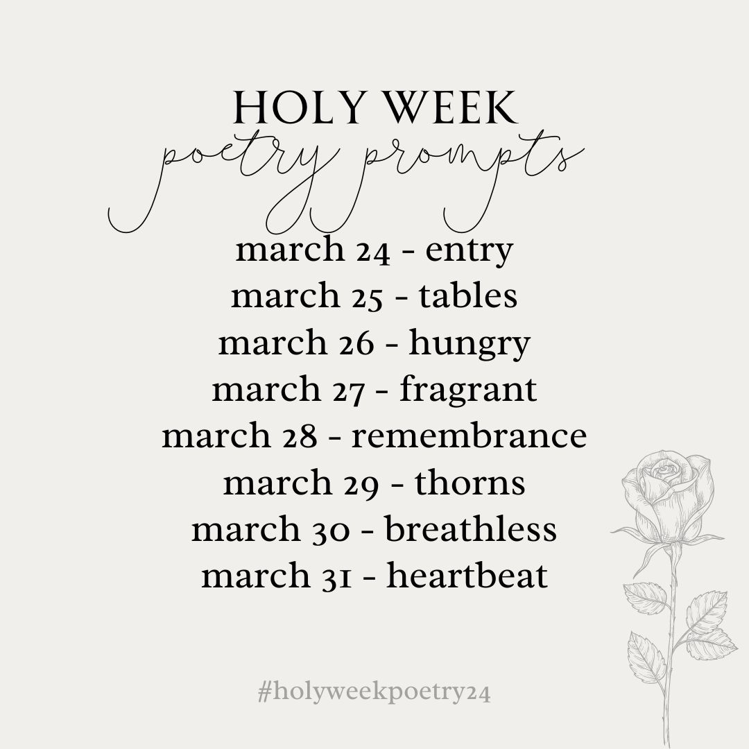 Holy Week poetry prompts! – Laurel Luehmann